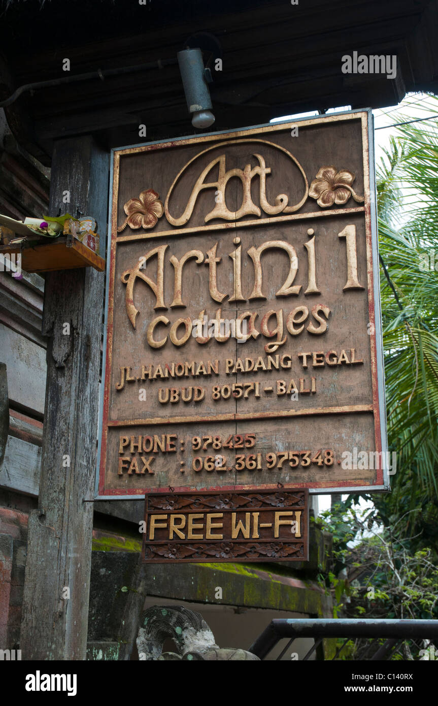 Balinese homestay sign hi-res stock photography and images - Alamy