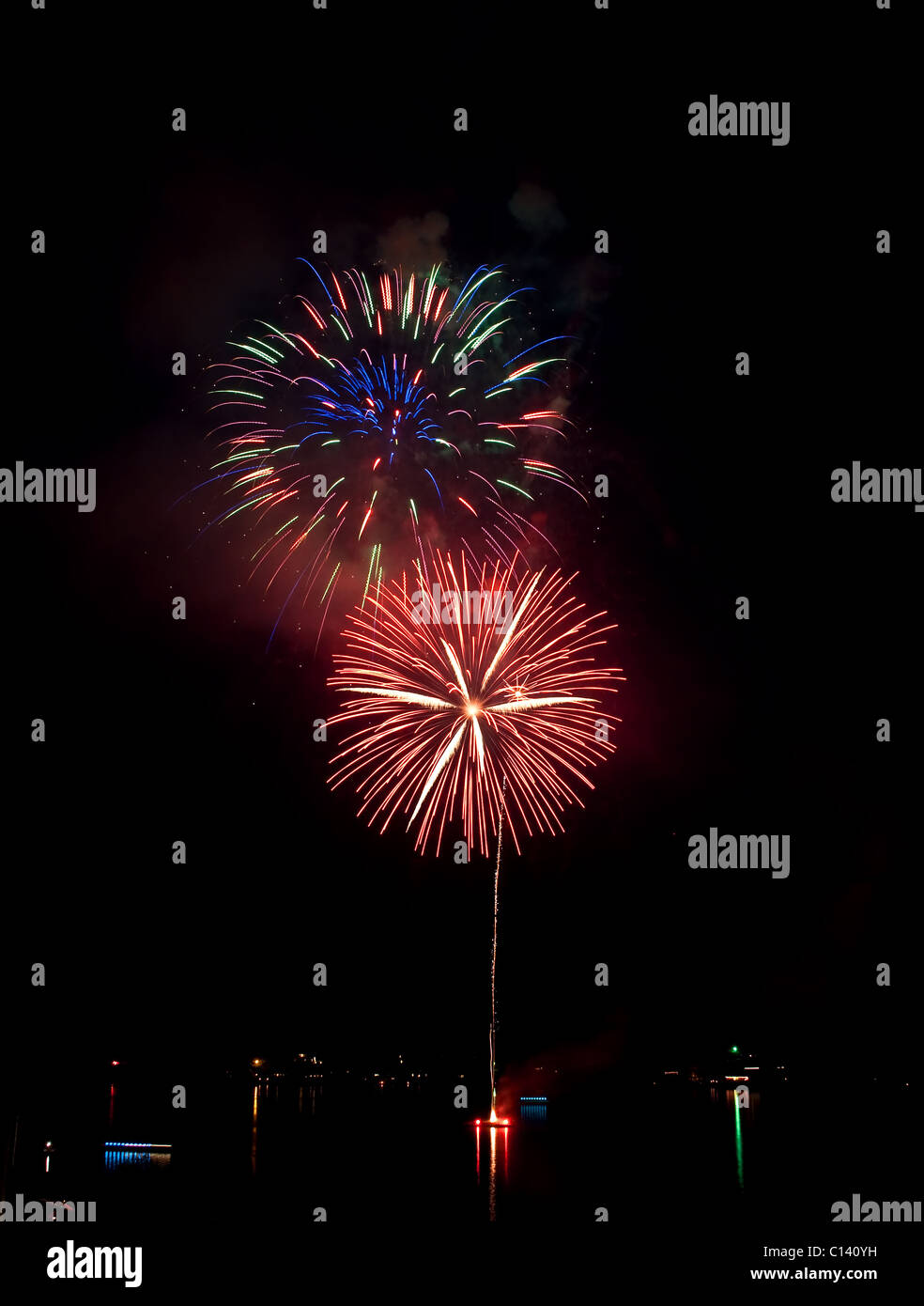Big colorful fireworks night celebration hi-res stock photography and ...
