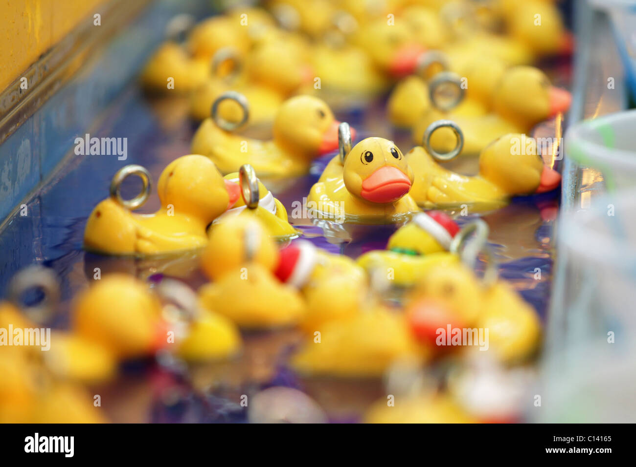 Rubber ducks at a fairground Stock Photo - Alamy
