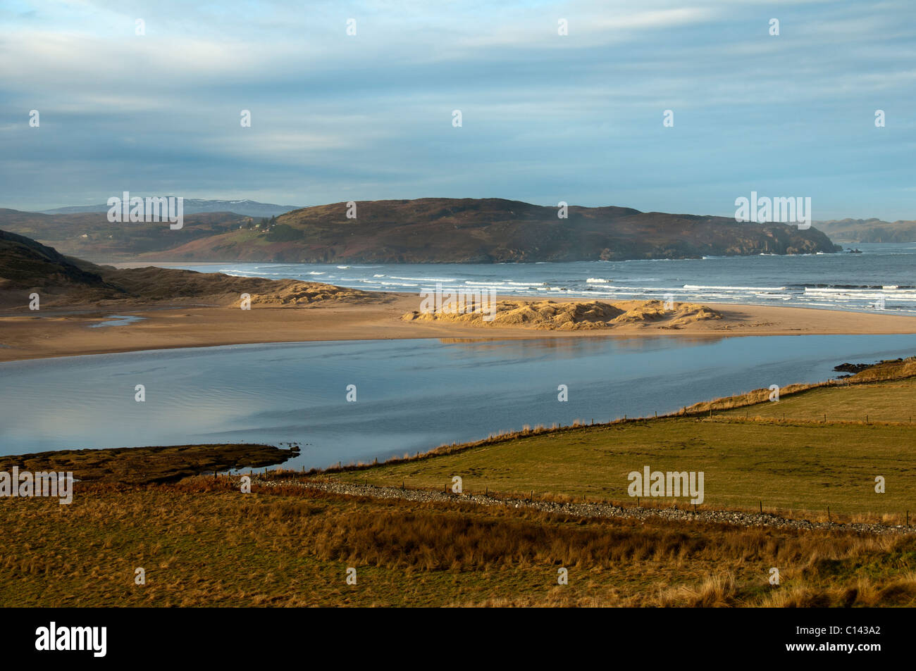 Torrisdale Bay, at Bettyhill, Strathnaver, on the north coast of ...