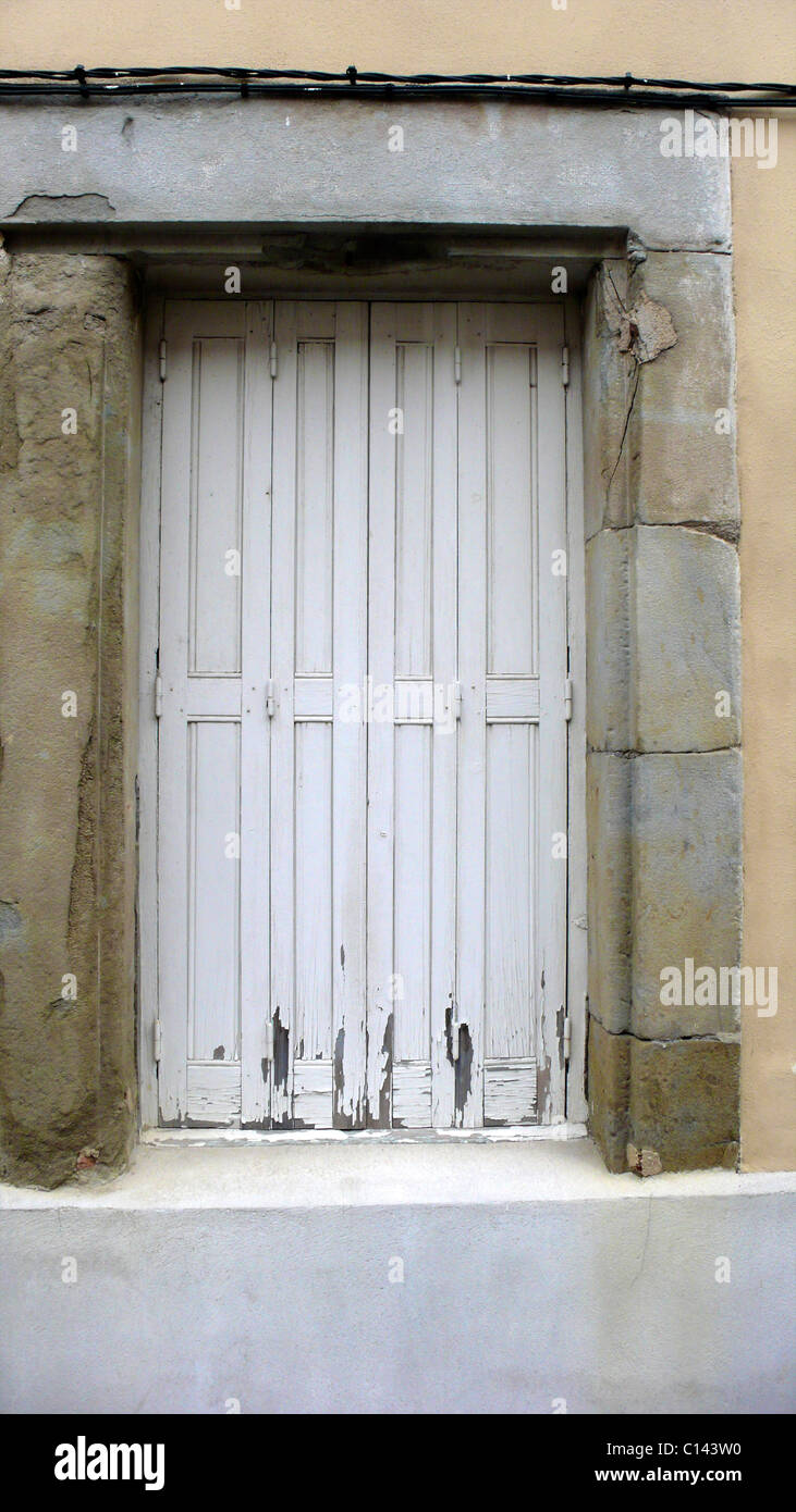 French door window shutter France Stock Photo - Alamy