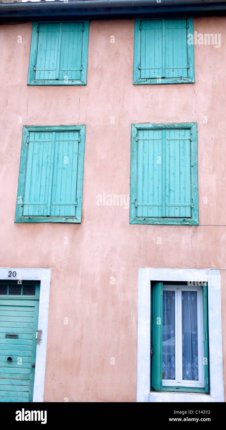 French door window shutter France Stock Photo - Alamy