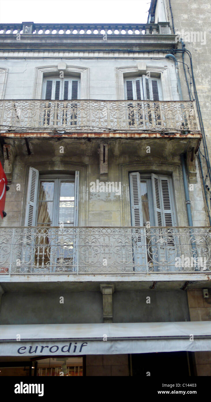 French door window shutter France Stock Photo - Alamy