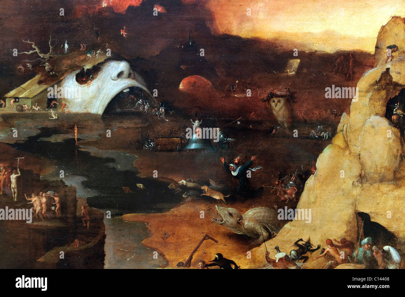 Detail: Christ's Descent into Hell, by Style of Hieronymus Bosch Stock Photo - Alamy