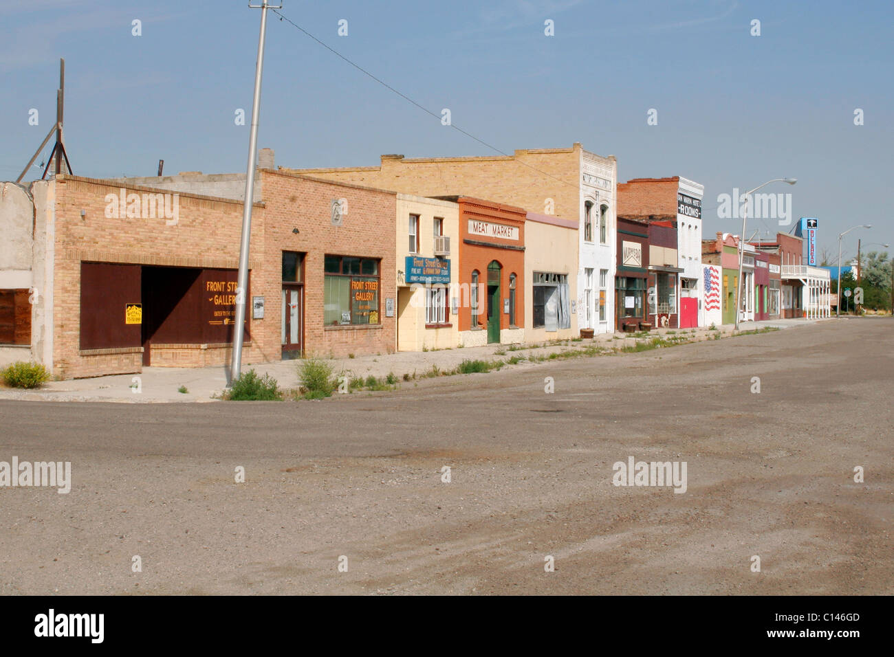 Front Street in Wells, Nevada, was severely damaged on On February 22 ...