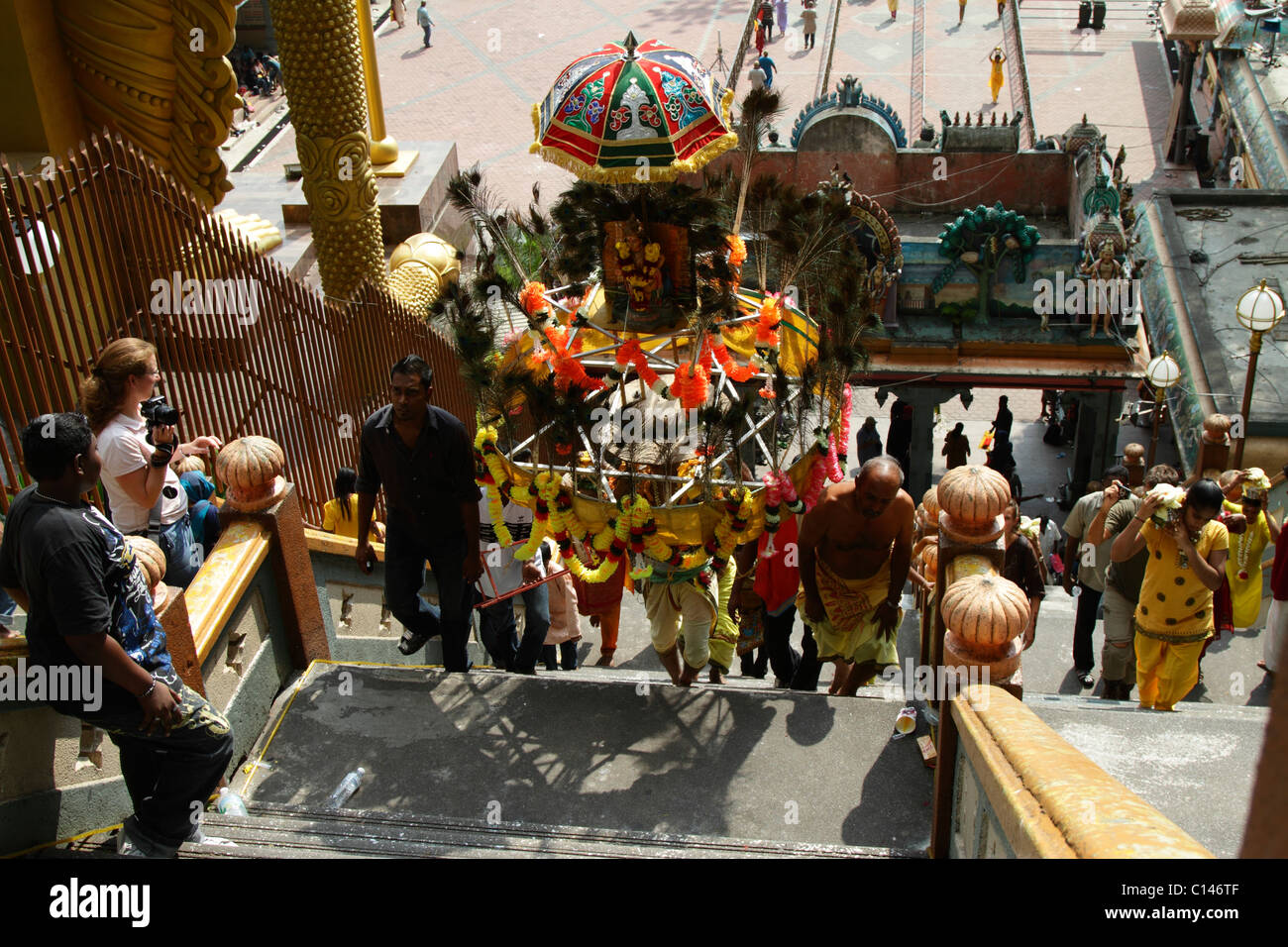 Devotee with kavadi during Thaipusam celebration Stock Photo - Alamy
