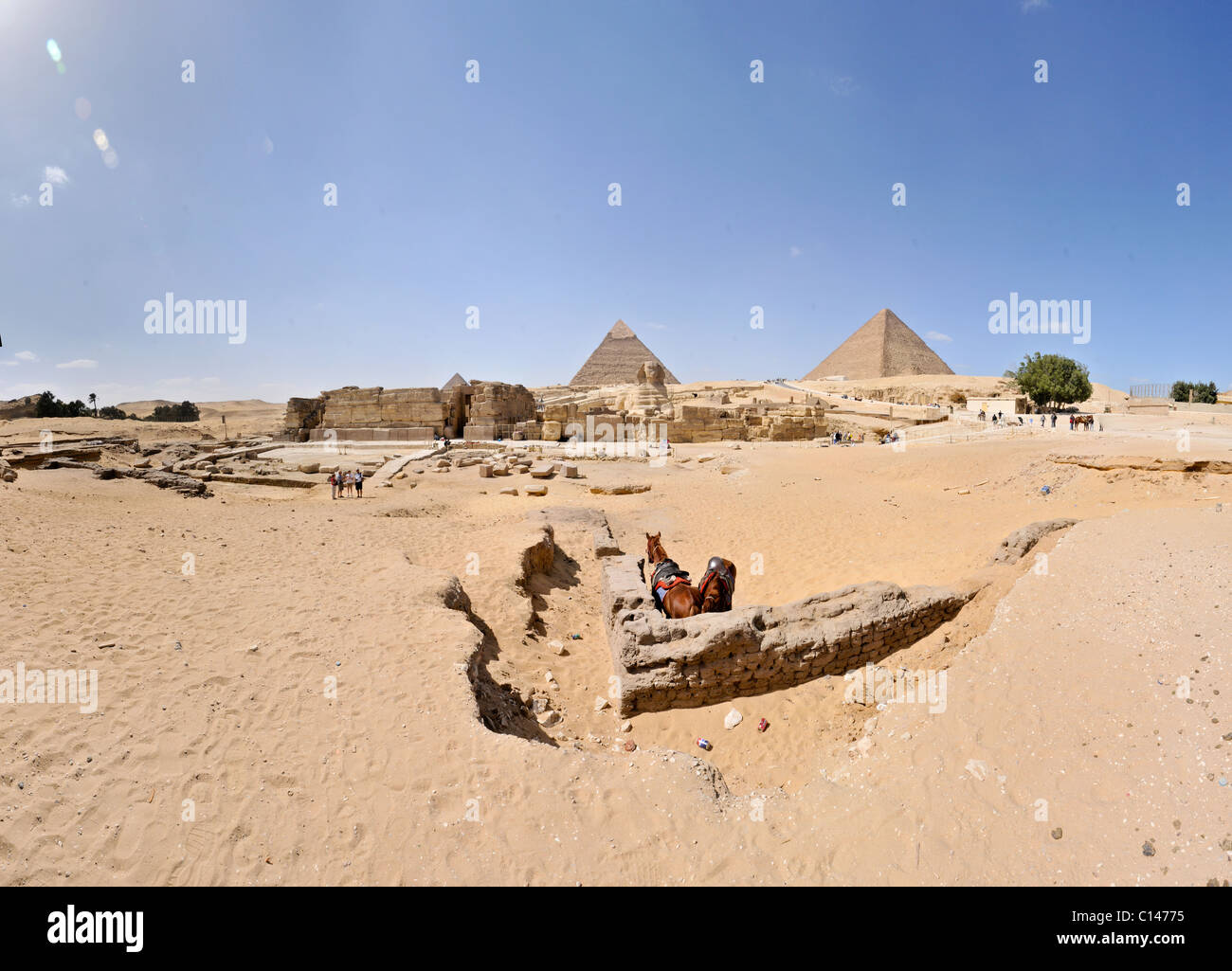 The Pyramids of Giza with few tourists just weeks after the Egypt ...