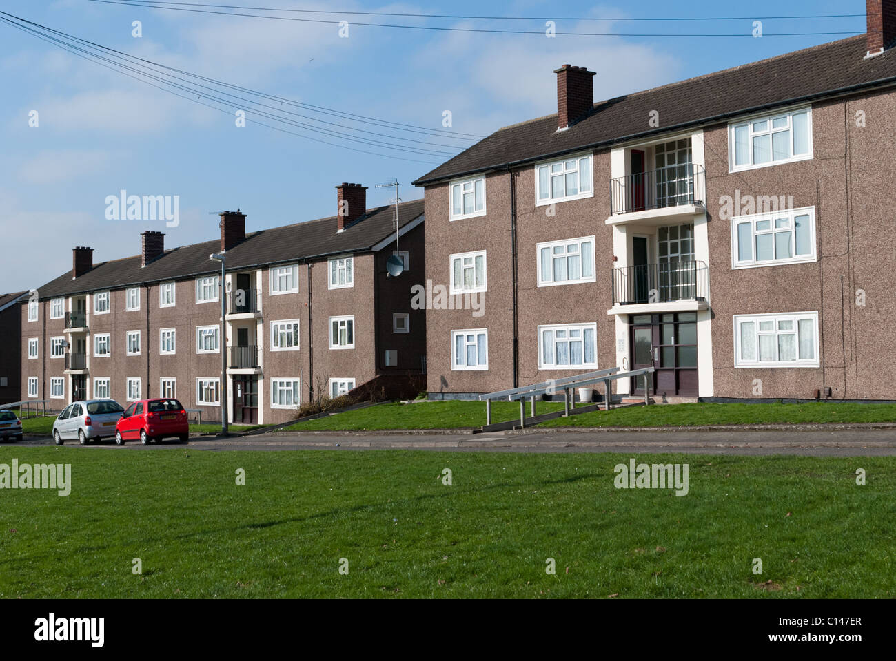 Appartment block in Netherton, West Midlands Stock Photo - Alamy