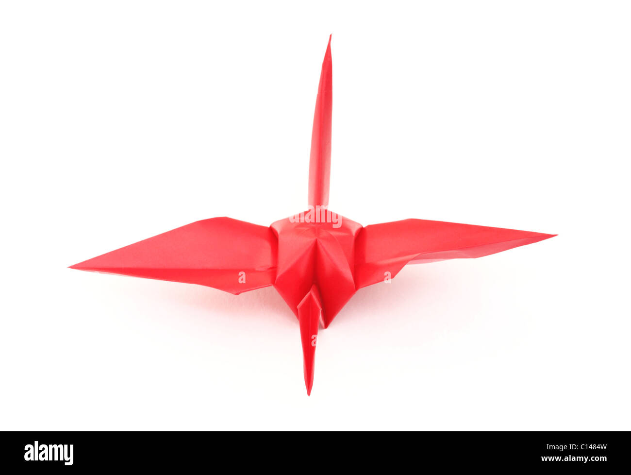 Close-up of a red origami bird Stock Photo - Alamy