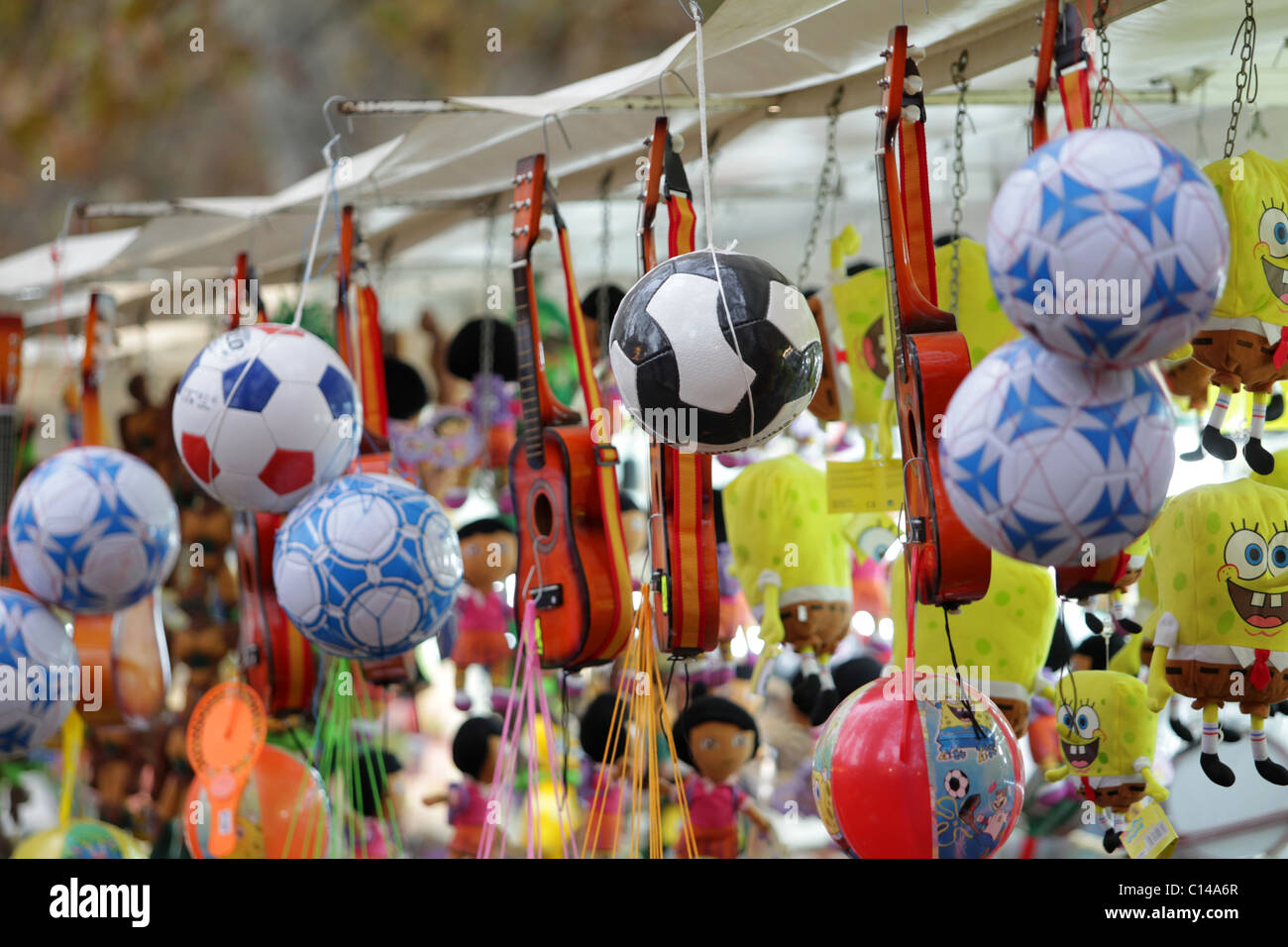 Toys on display at funfair Stock Photo - Alamy