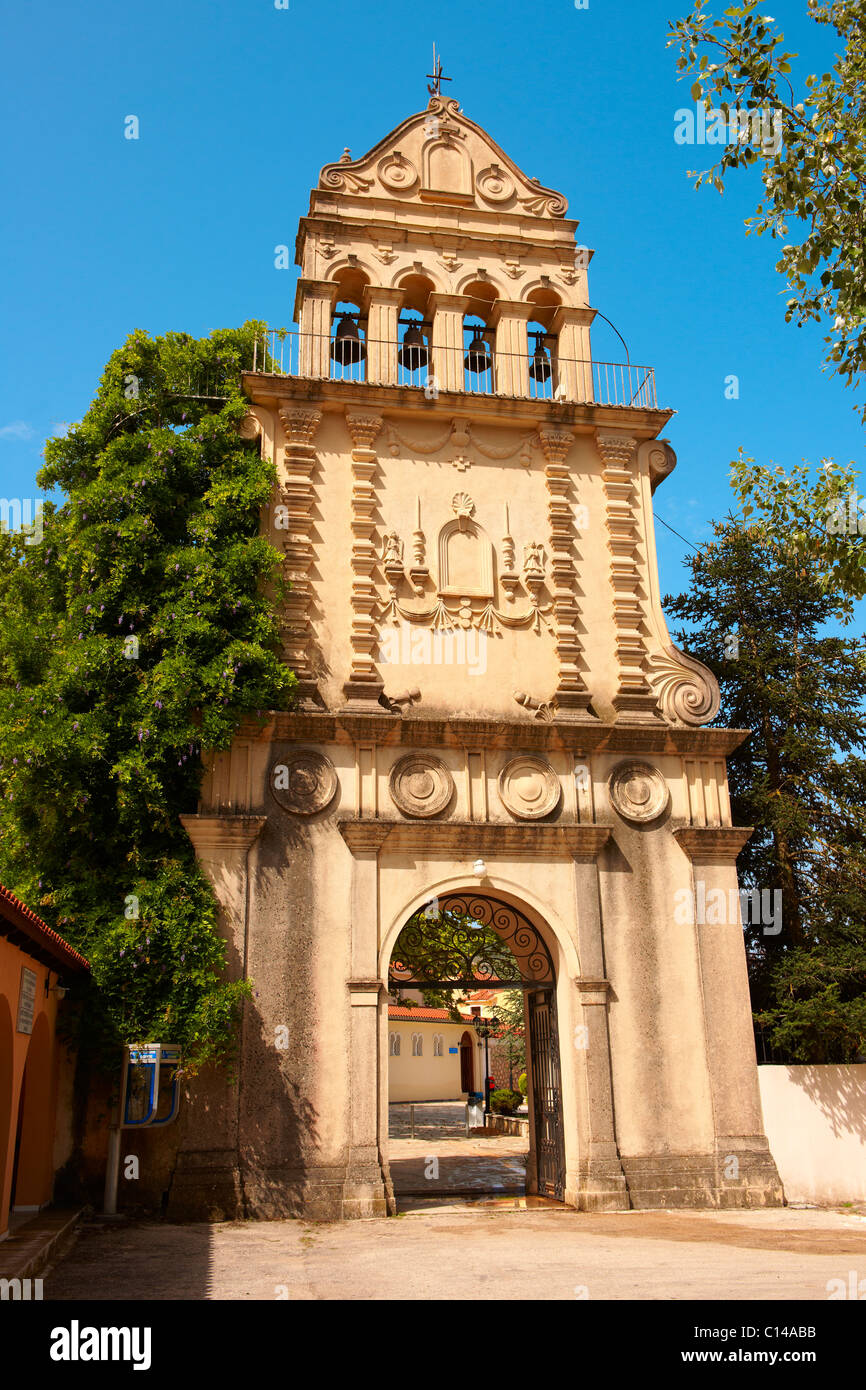 Bell Tower and gateway of the Othodox Nunery of Omala, the shrine of St ...