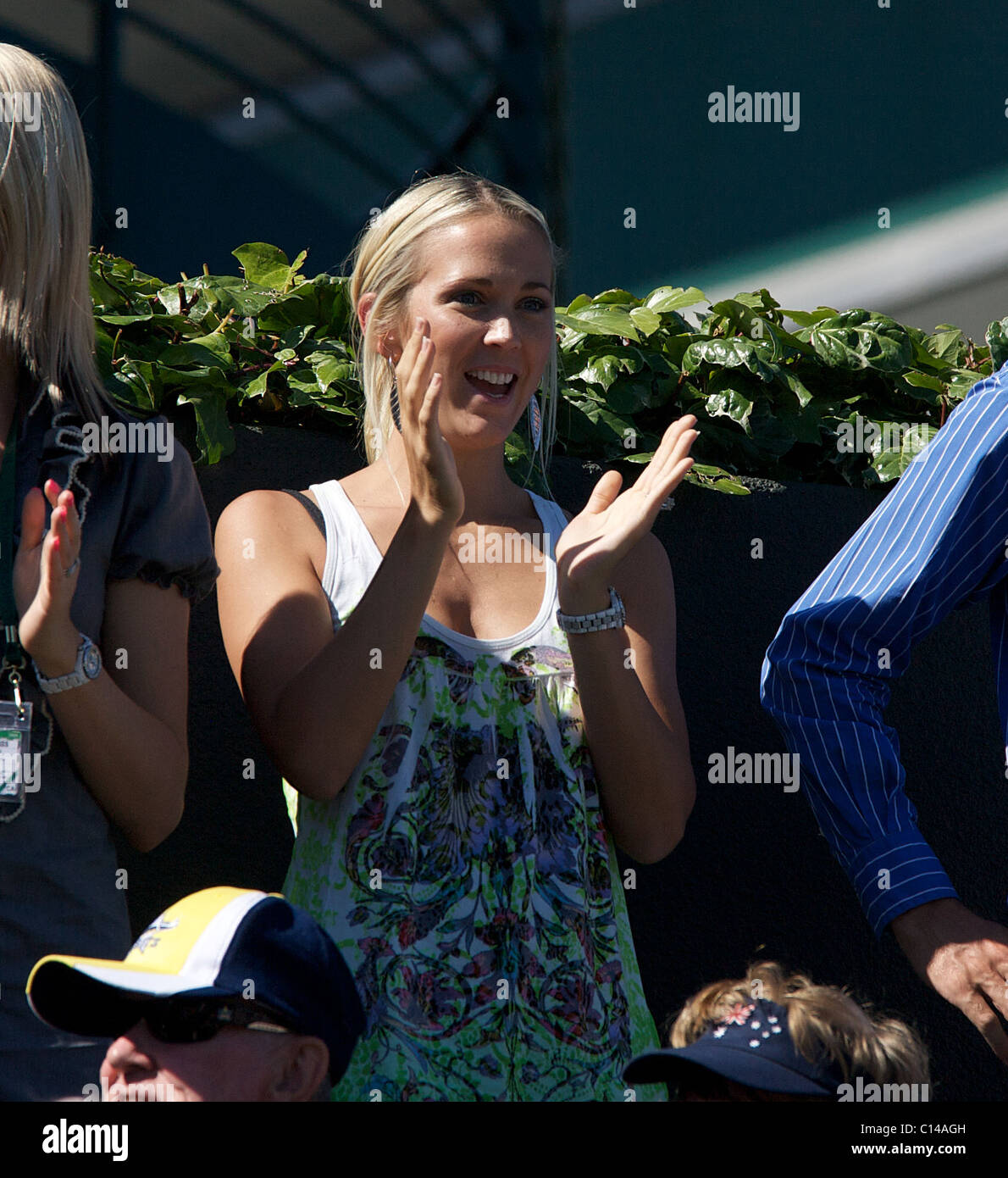 Bec Hewitt watching lleyton Hewitt, Australia in action during his ...
