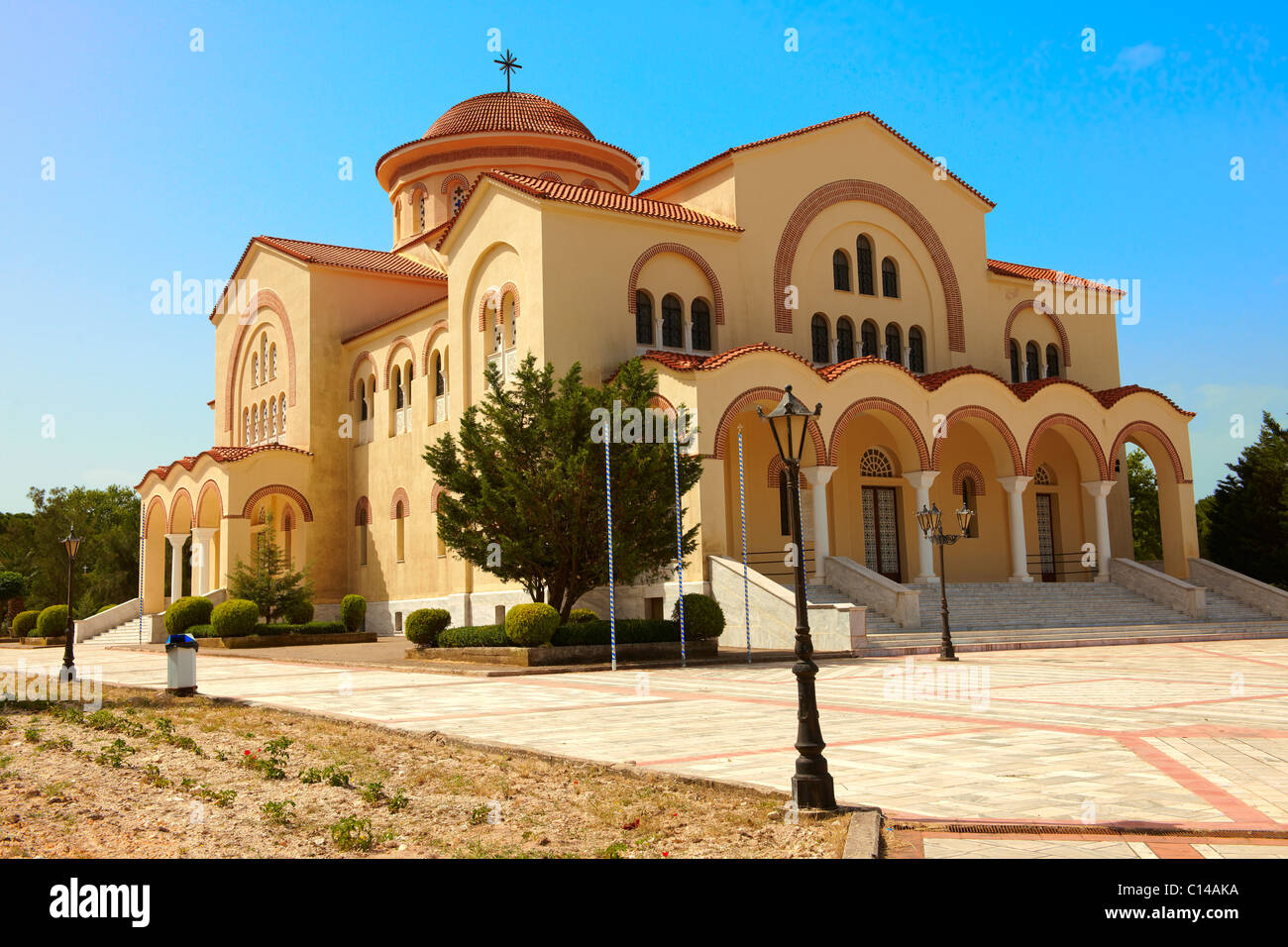 New Orthodox church of Omala. Kefalonia, Ionian Islands, Greece Stock ...