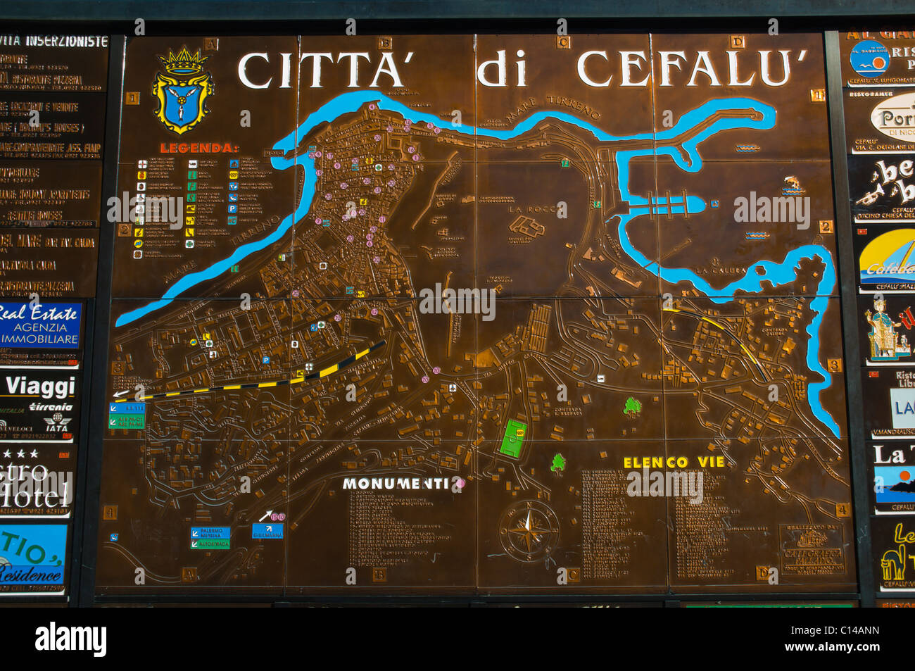 Mapa De Cefalu Italia Sicilia