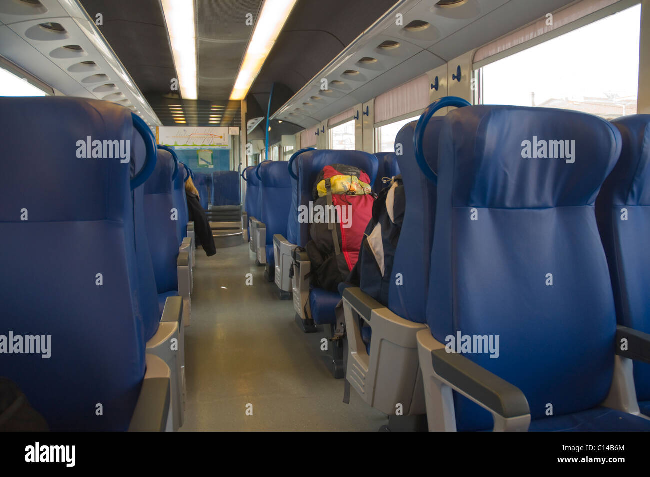 Train interior Italy Europe Stock Photo - Alamy