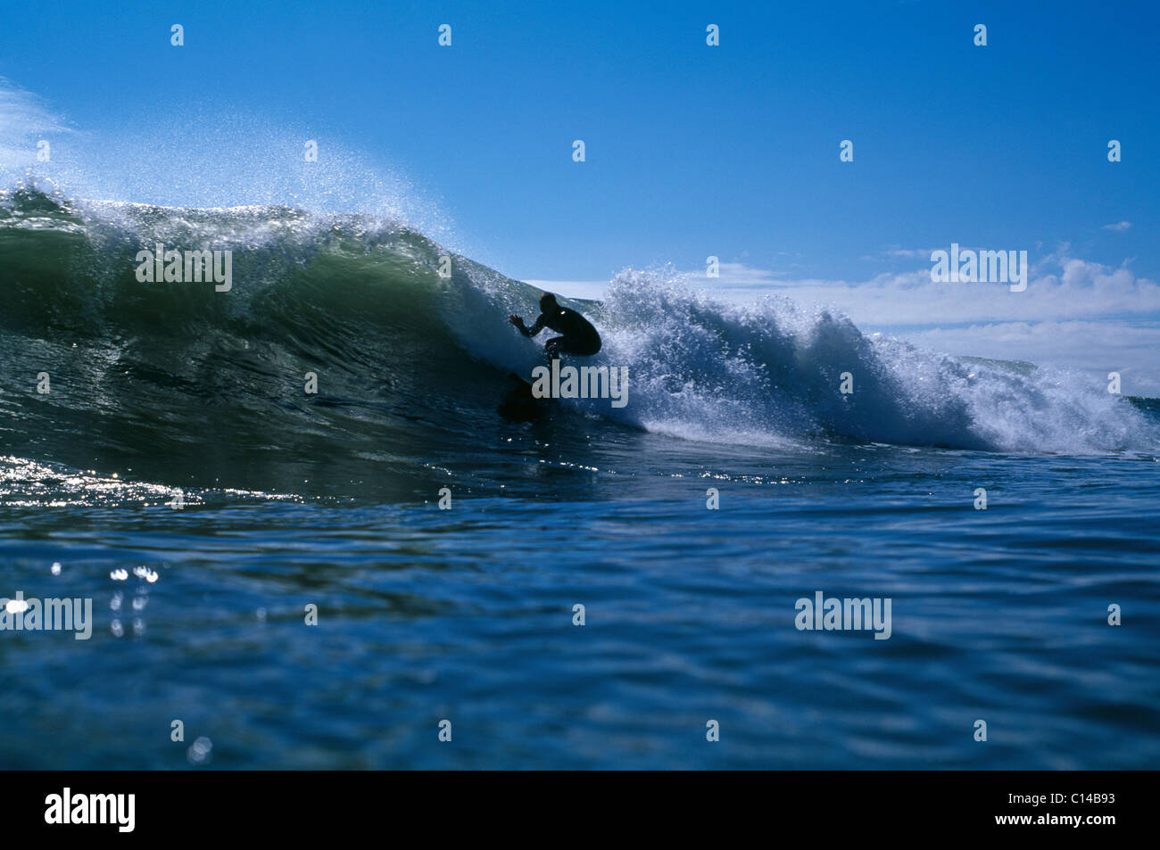 Summer surfing on the Gower Peninsula, Wales, UK. Popular sports for ...