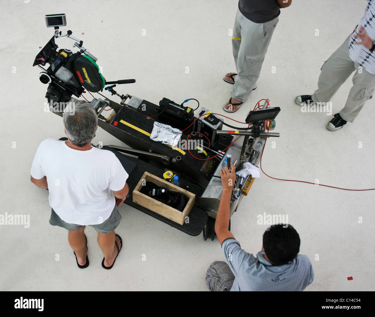 film crew on a shoot Stock Photo - Alamy
