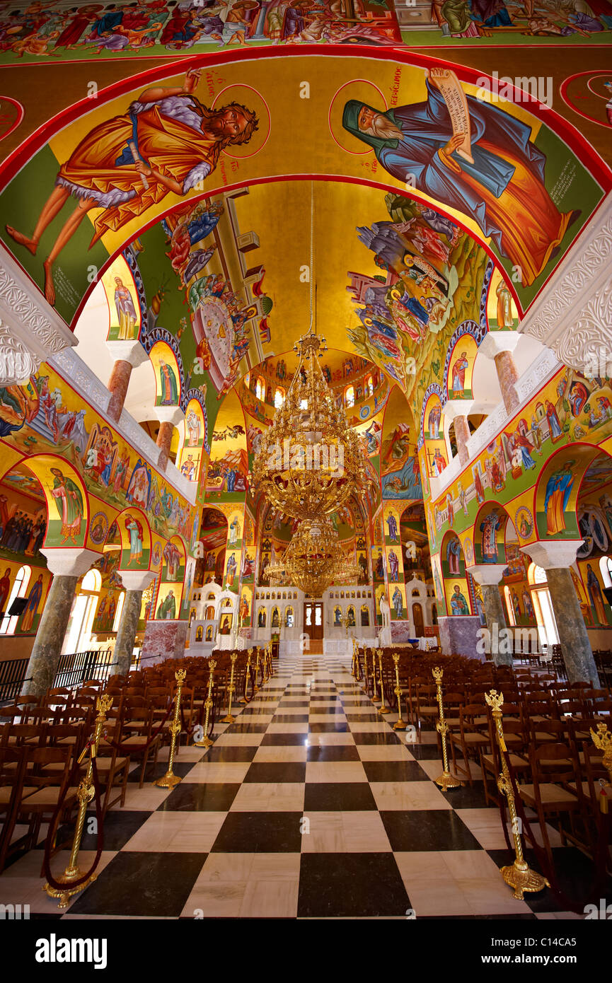 The Byzantine style frescos of the new Orthodox church of Omala ...