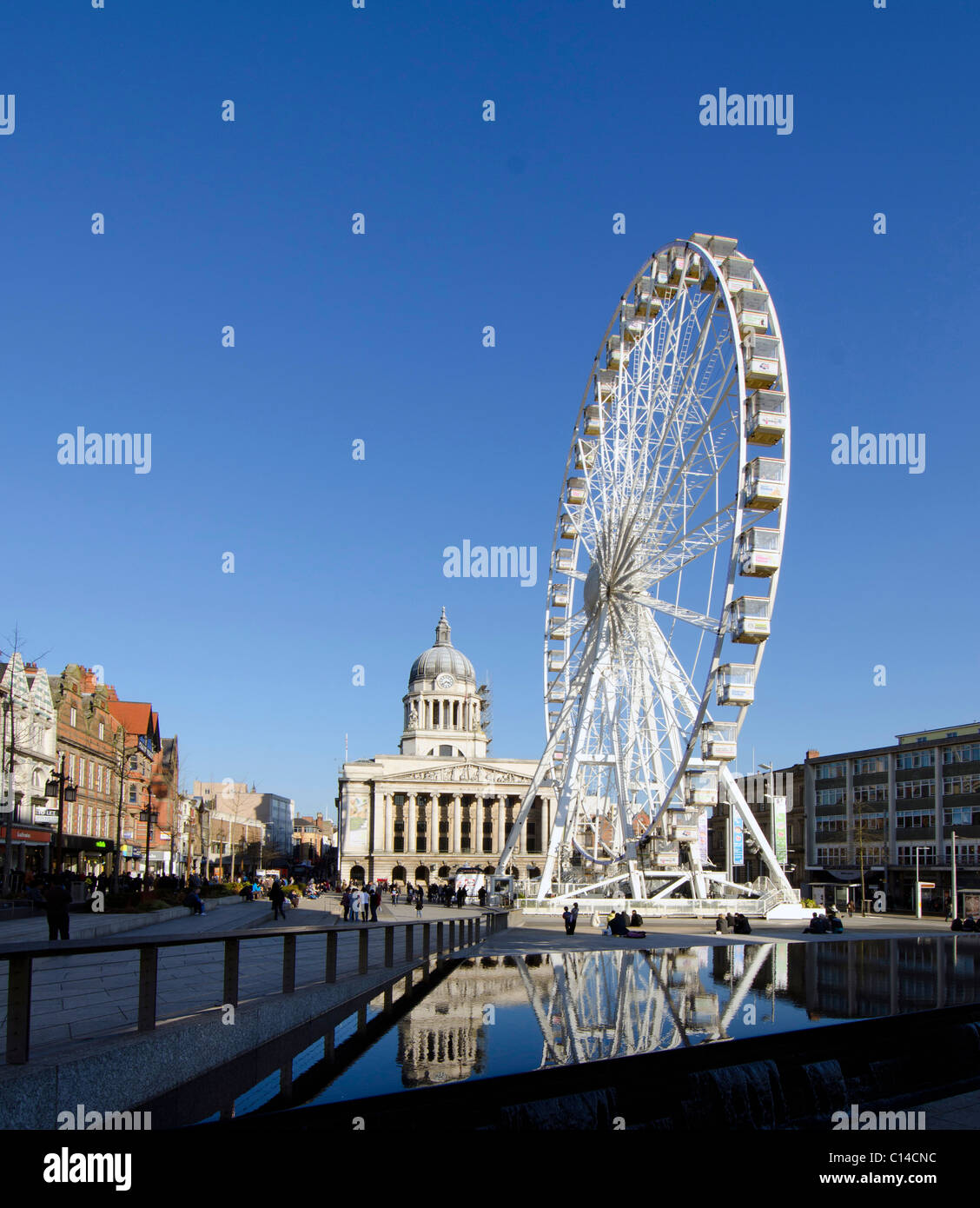 Ferris Wheel in the Old Market Square, Nottingham, England, UK Stock ...