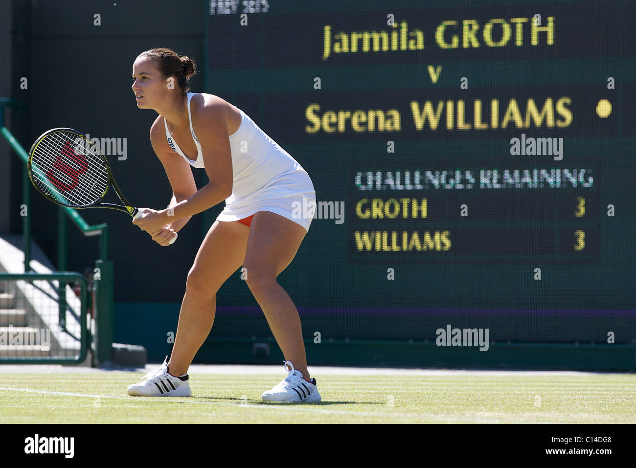Jarmila Groth, Australia, in action at the All England Lawn Tennis ...