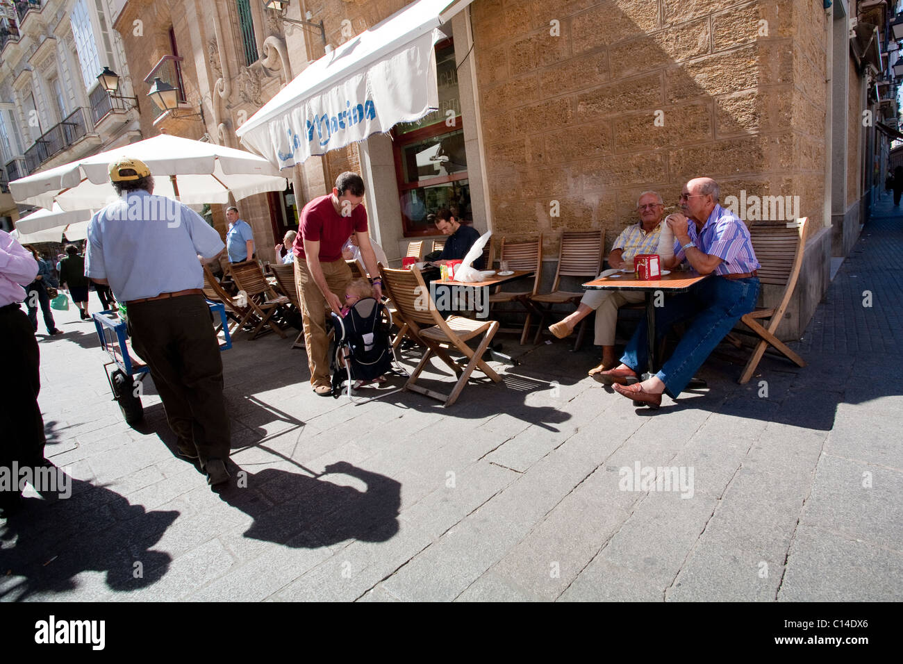 Spain street cafes young people hi-res stock photography and images - Alamy