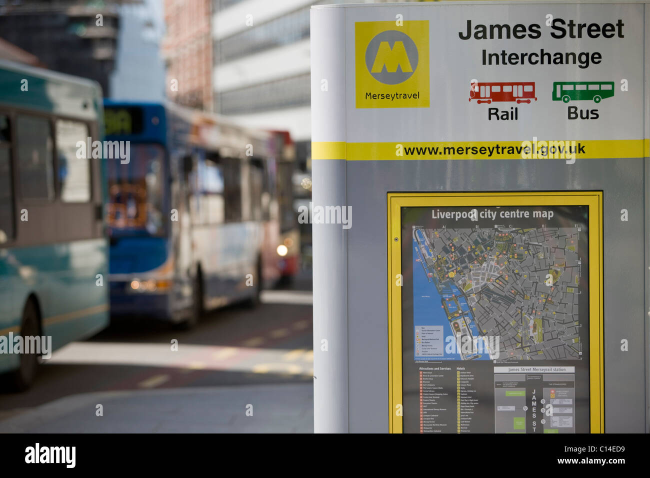 Bus public transport, Liverpool,, Merseyside, UK Stock Photo - Alamy
