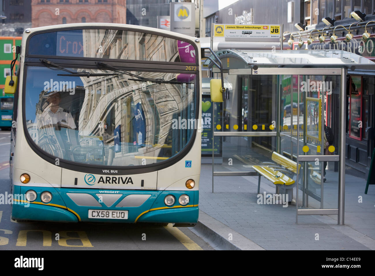 Bus public transport, Liverpool,, Merseyside, UK Stock Photo - Alamy