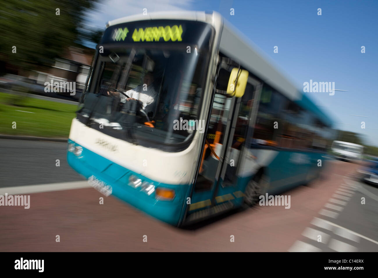 Bus public transport, Liverpool,, Merseyside, UK Stock Photo - Alamy