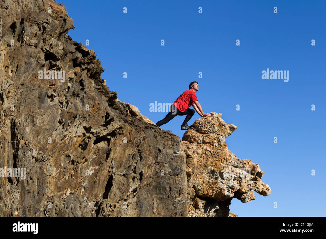 Leaning on a rock standing up hi-res stock photography and images - Alamy