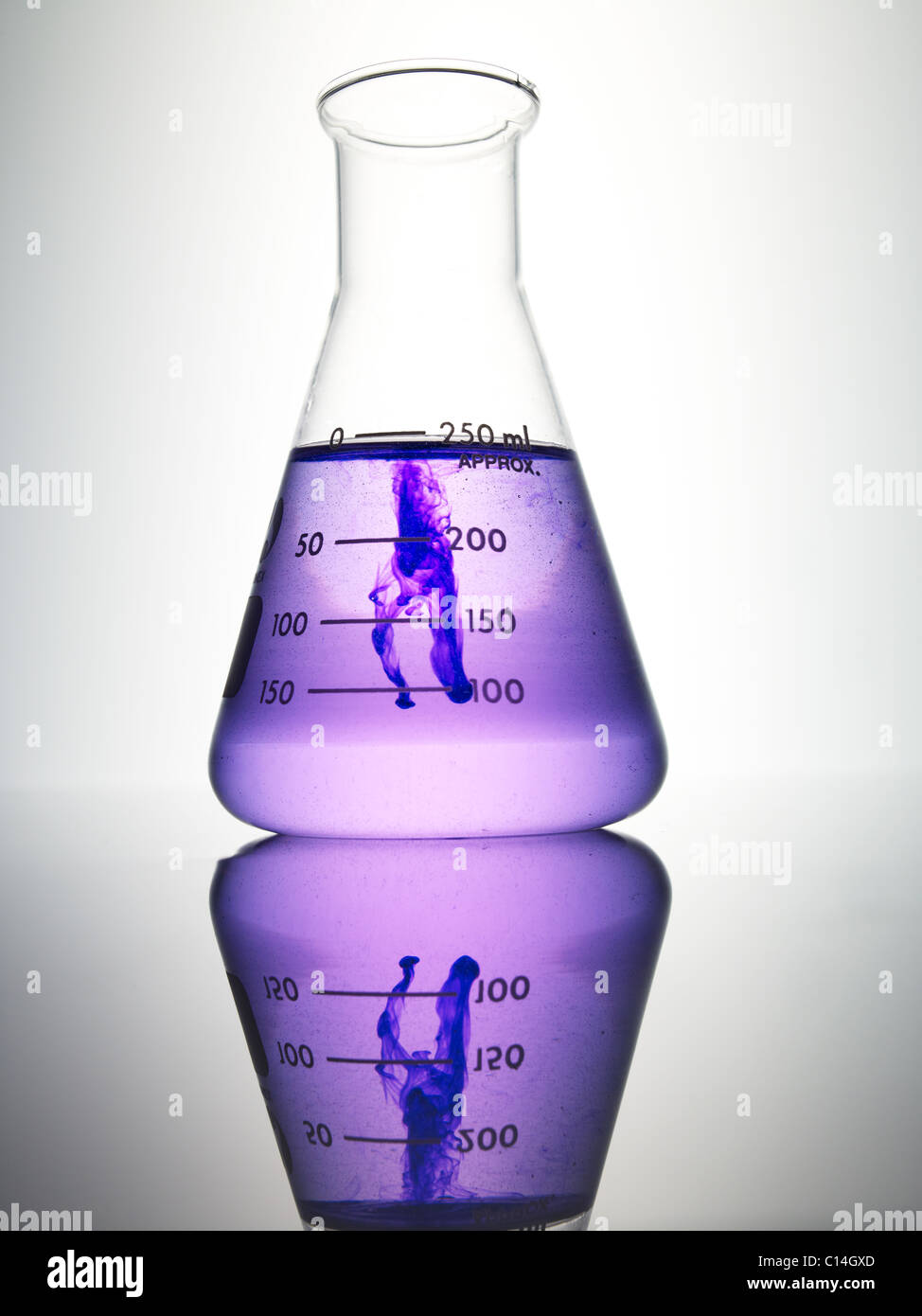 lab flask on a white background Stock Photo - Alamy