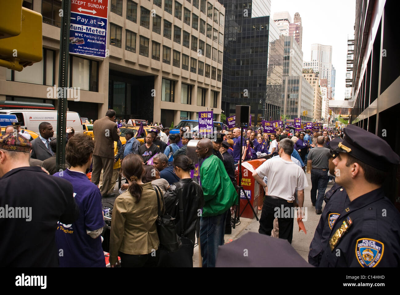 Protest march in central Manhattan, New York City, USA Stock Photo - Alamy