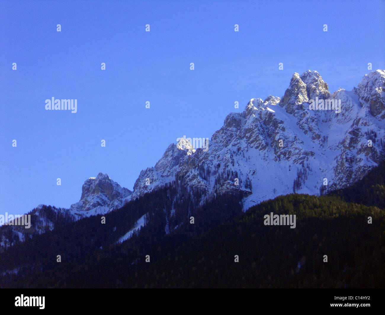 Alpine mountains, dolomites in winter Stock Photo - Alamy
