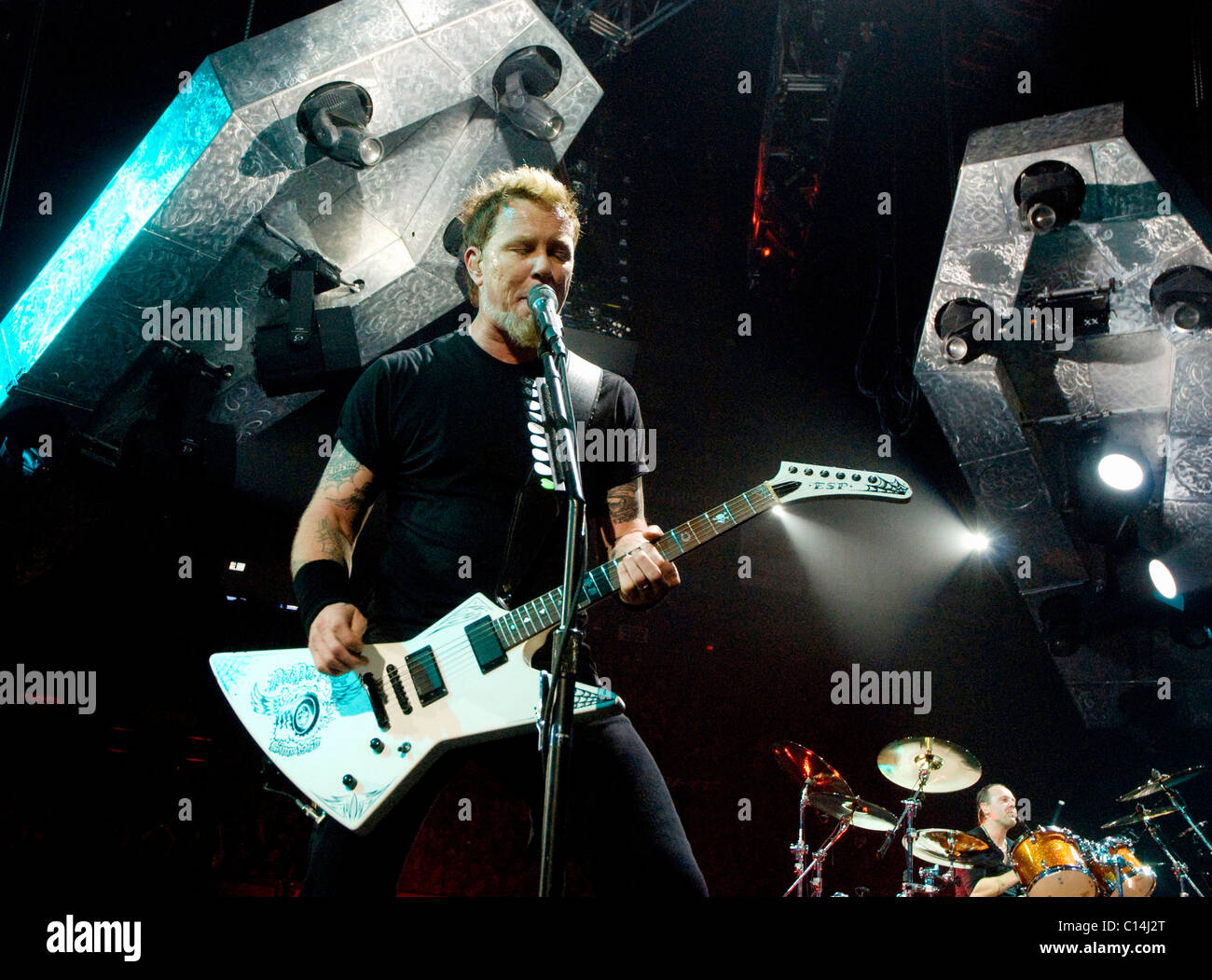 James Hetfield Metallica performs live in concert on their Monster ...