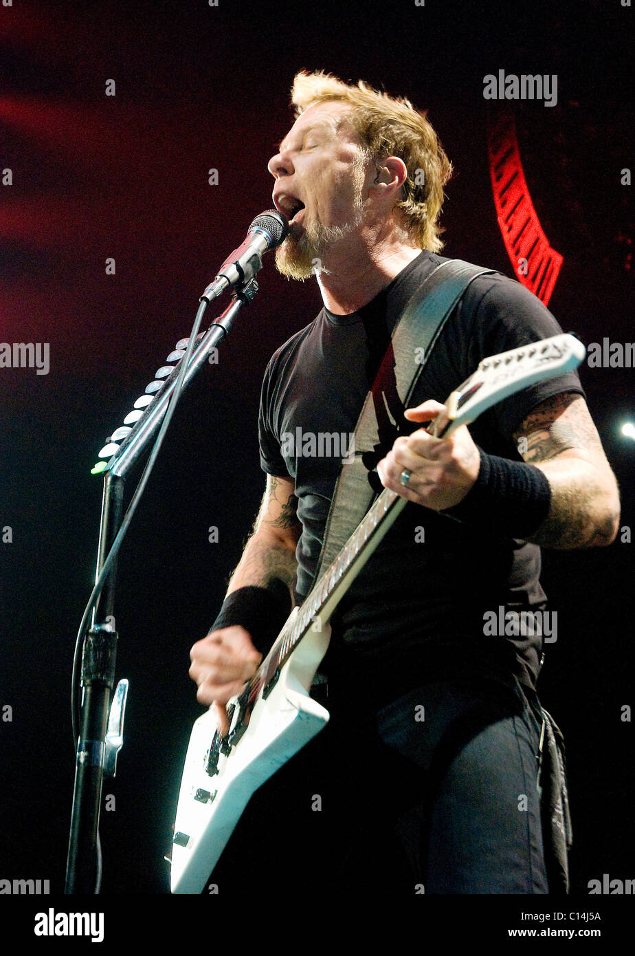 James Hetfield Metallica performs live in concert on their Monster ...