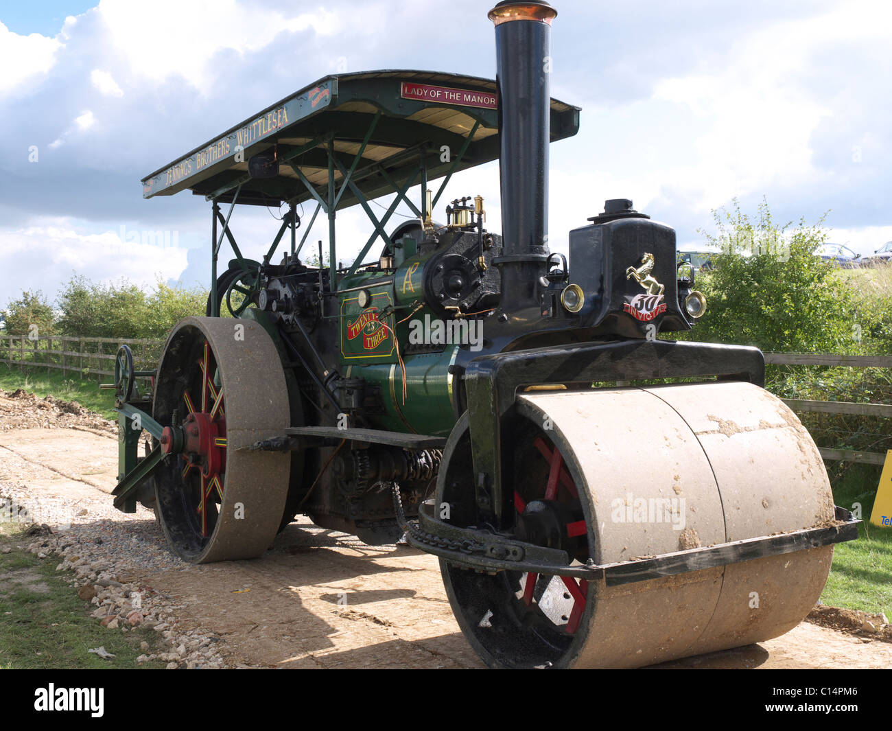 Aveling and Porter Steam road roller resting after taking part in a ...