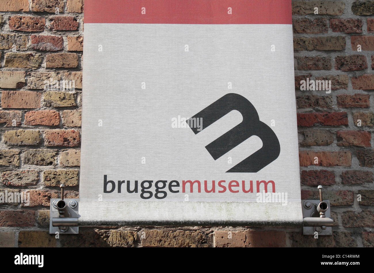 Sign above the entrance to Bruggemuseum (Bruges Museum) in the ...