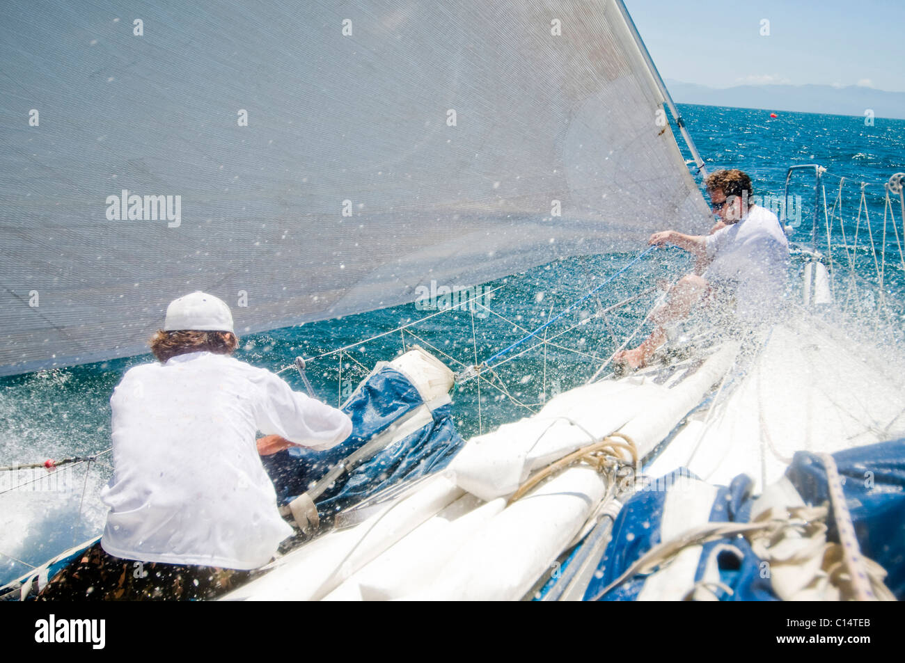 Preparing the boat for sail hi-res stock photography and images - Alamy