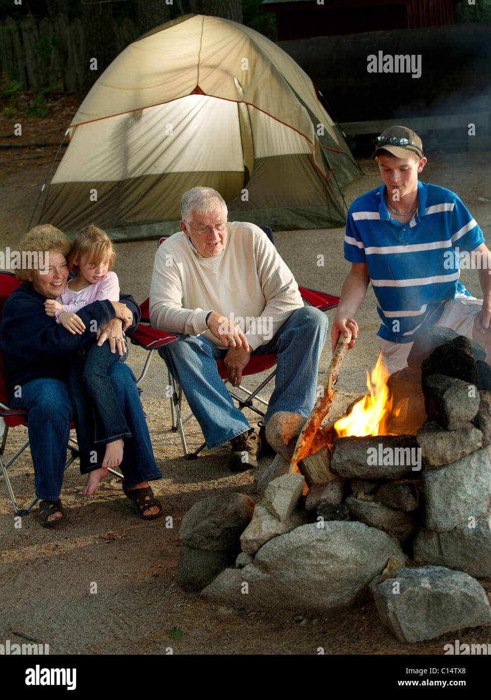 Maine Camp Life Stock Photo - Alamy