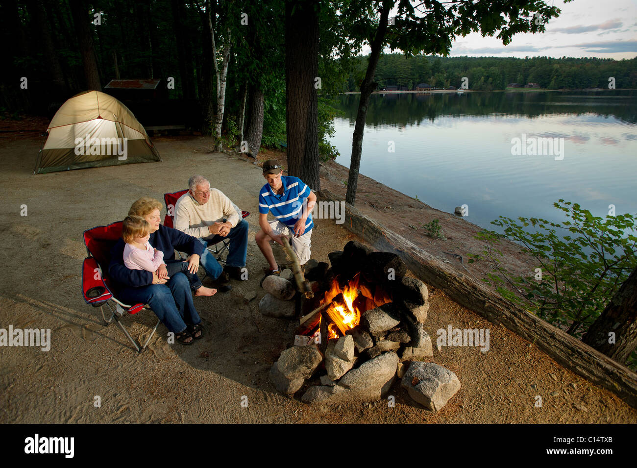 Maine Camp Life Stock Photo - Alamy