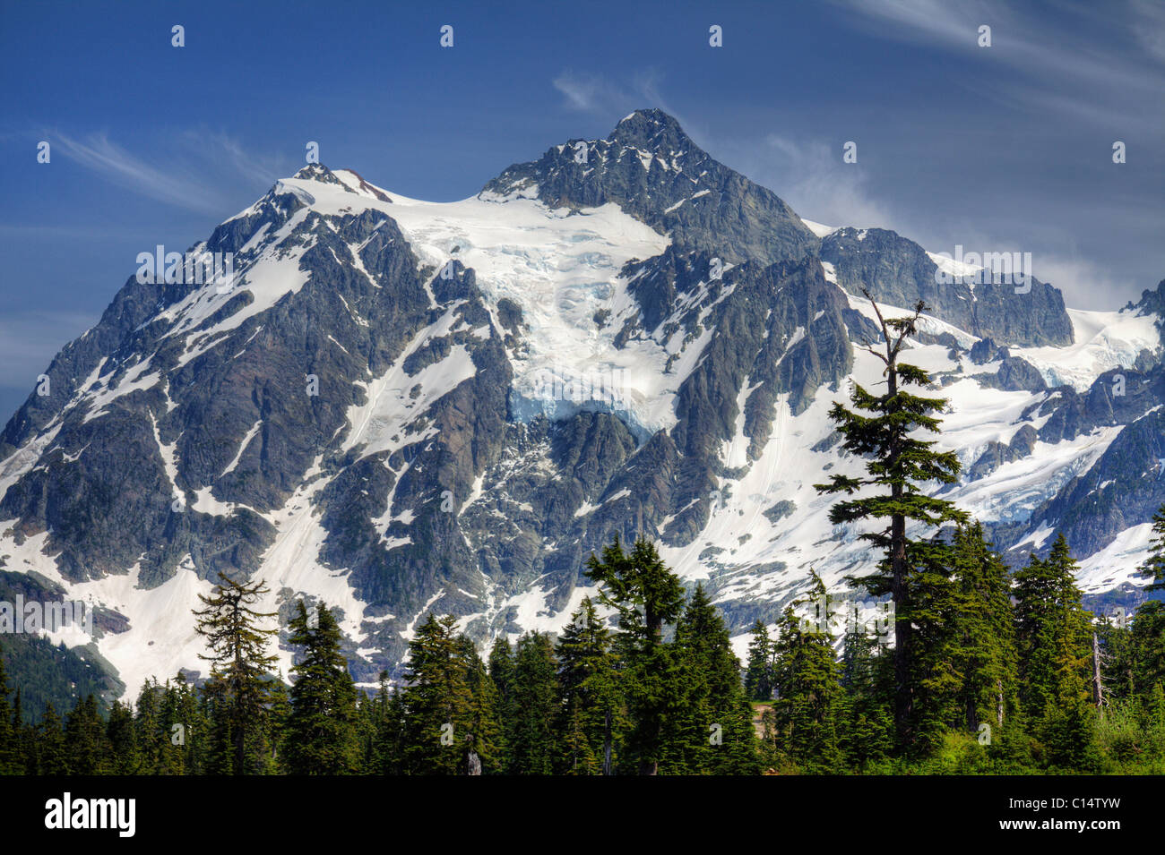 Mount Shuksan, a majestic peak with volcanic origins in the Mount Baker ...