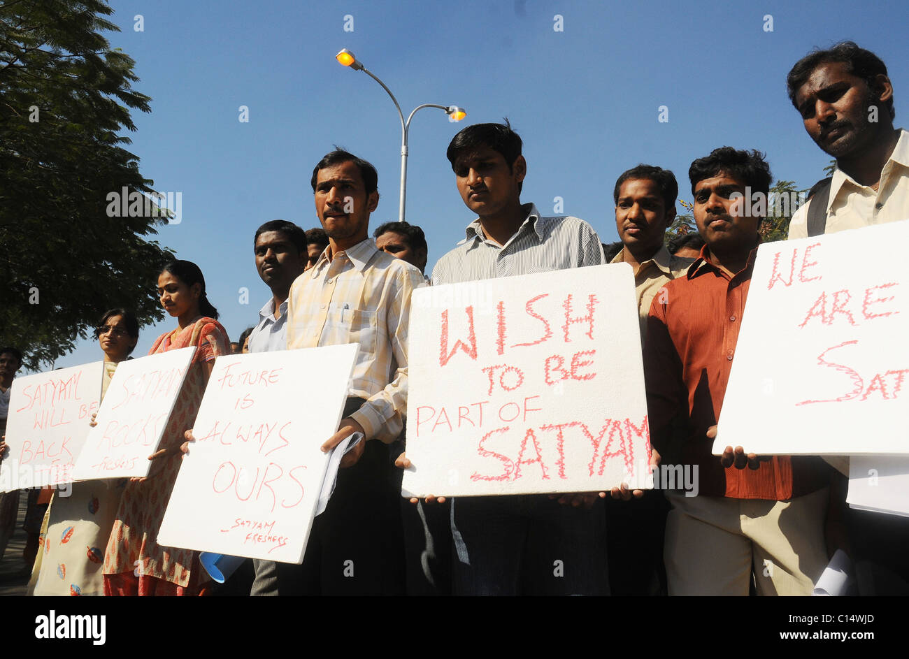 Students hold placards Indian undergraduates stage a silent protest ...