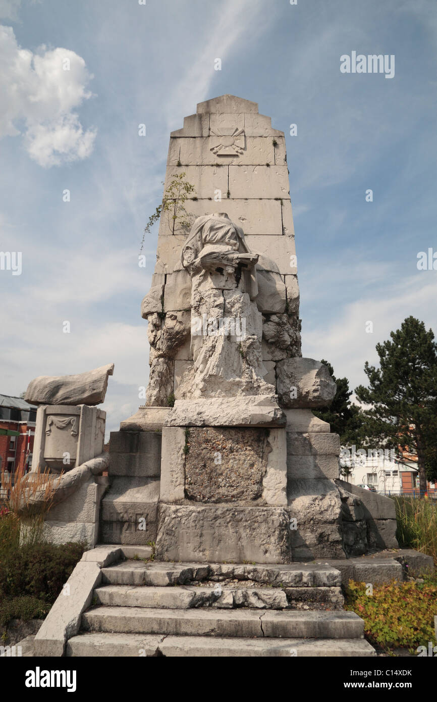 A neglected First World War memorial in the pretty French village of ...