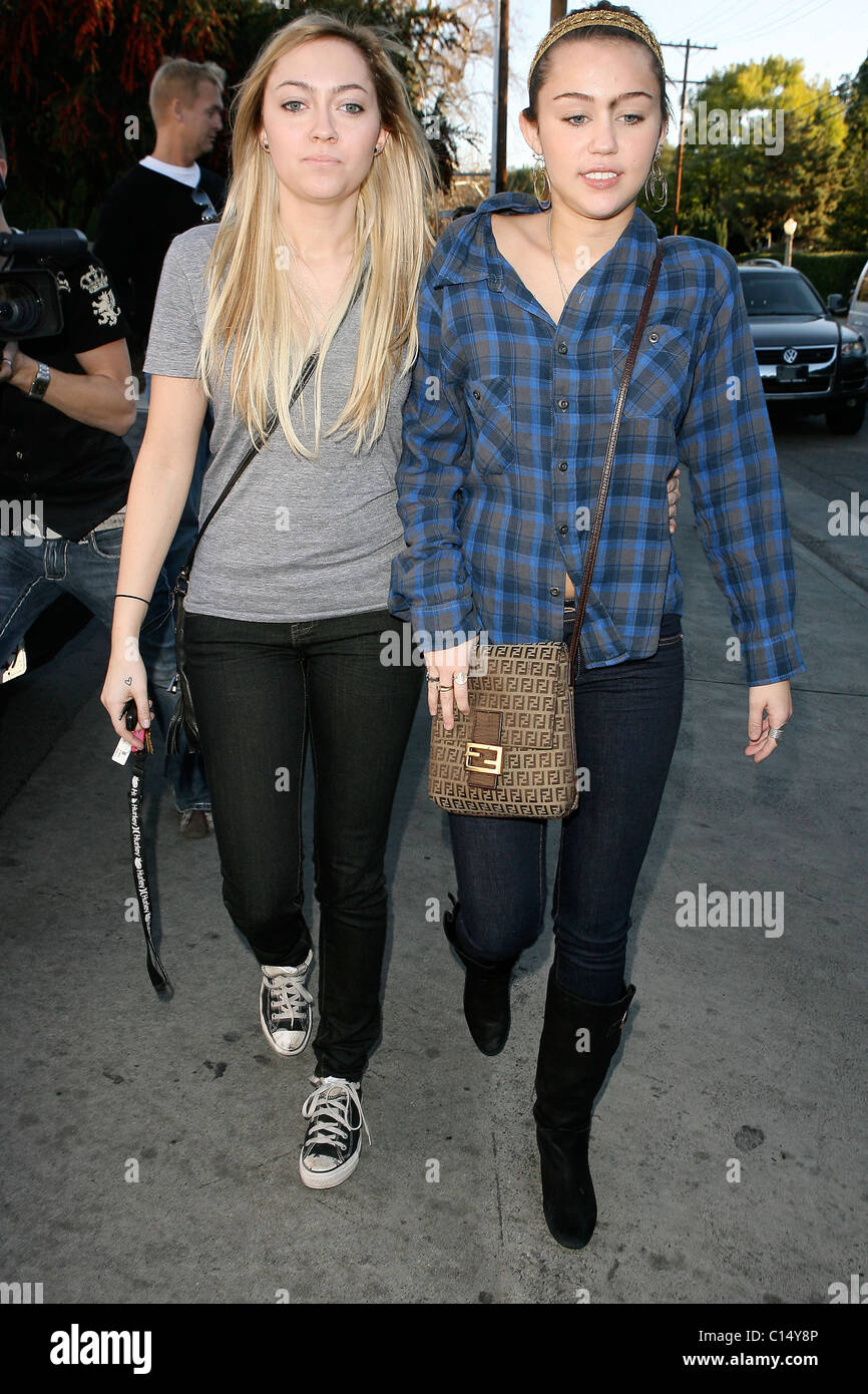 Miley Cyrus Out shopping with a friend in Hollywood Los Angeles ...