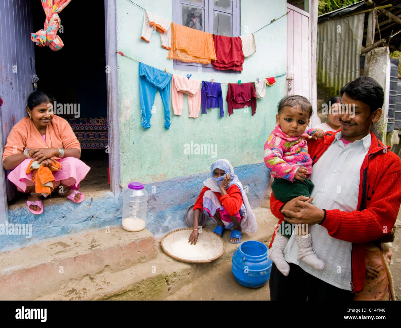 Indian poor family house hi-res stock photography and images - Alamy