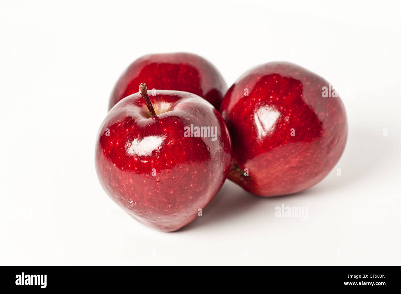 Sweet red apple on a White background Stock Photo - Alamy