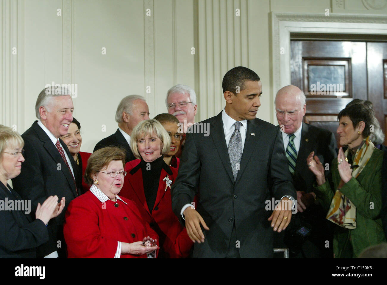 U.S. President Barack Obama at the signing of the Lily Ledbetter Fair ...
