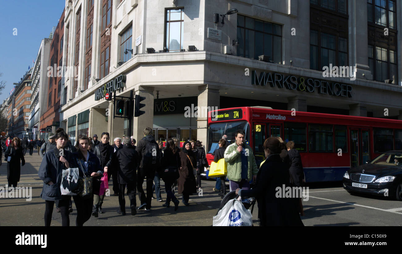 united kingdom central london w1 oxford street marks and spencer store ...