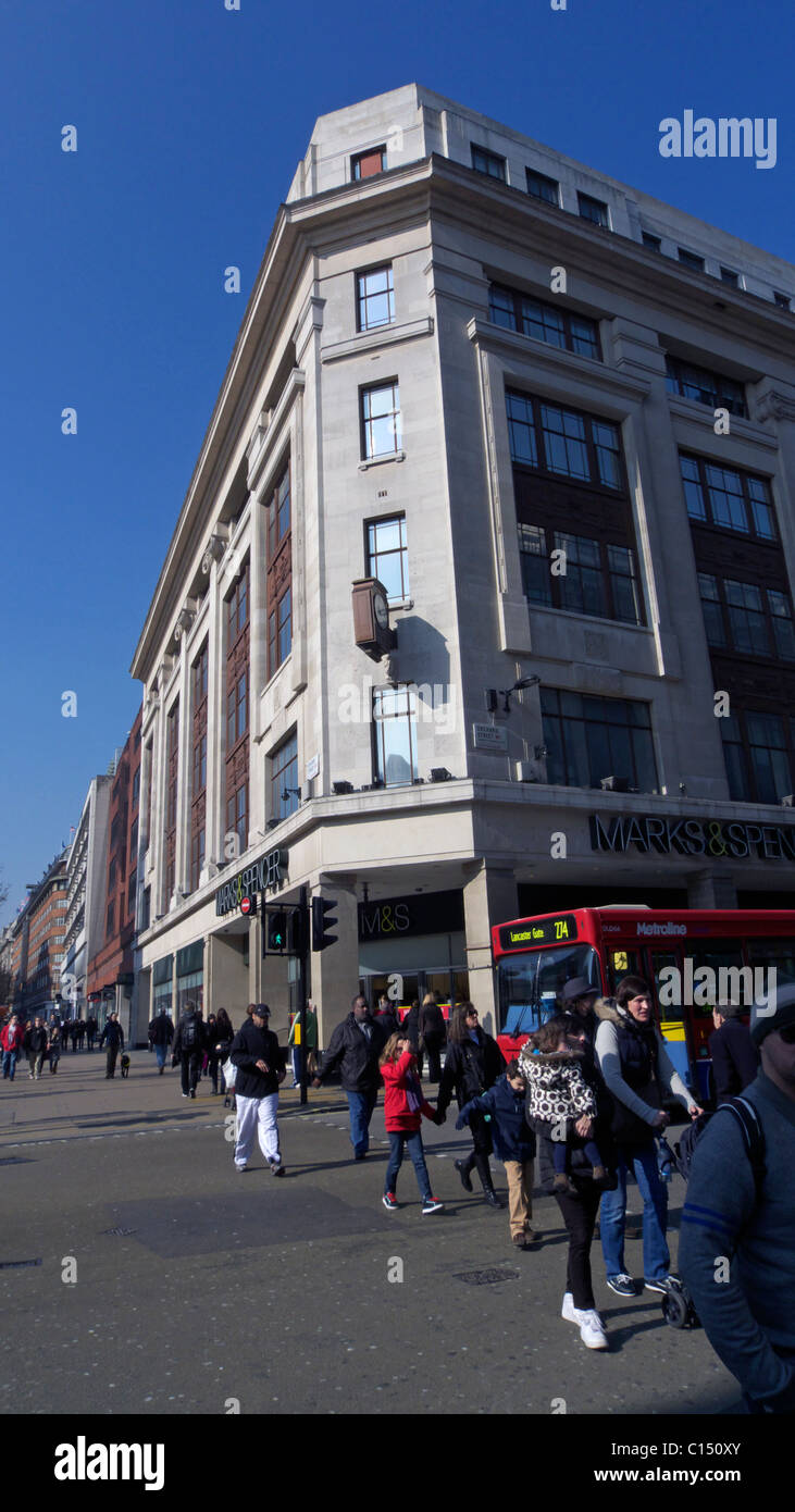 united kingdom central london w1 oxford street marks and spencer store ...