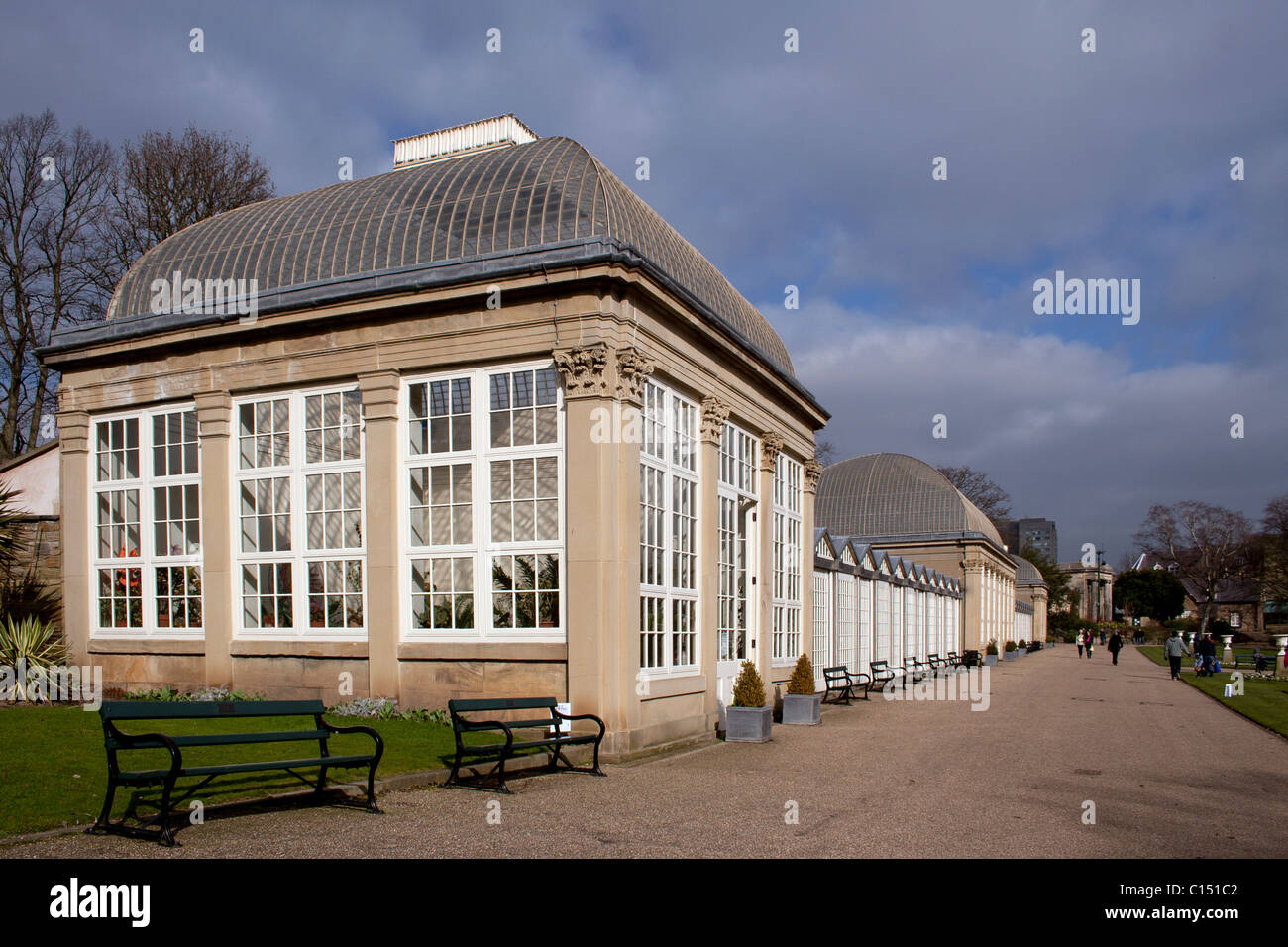 The Pavilions of the Botanical Gardens, Sheffield Stock Photo - Alamy