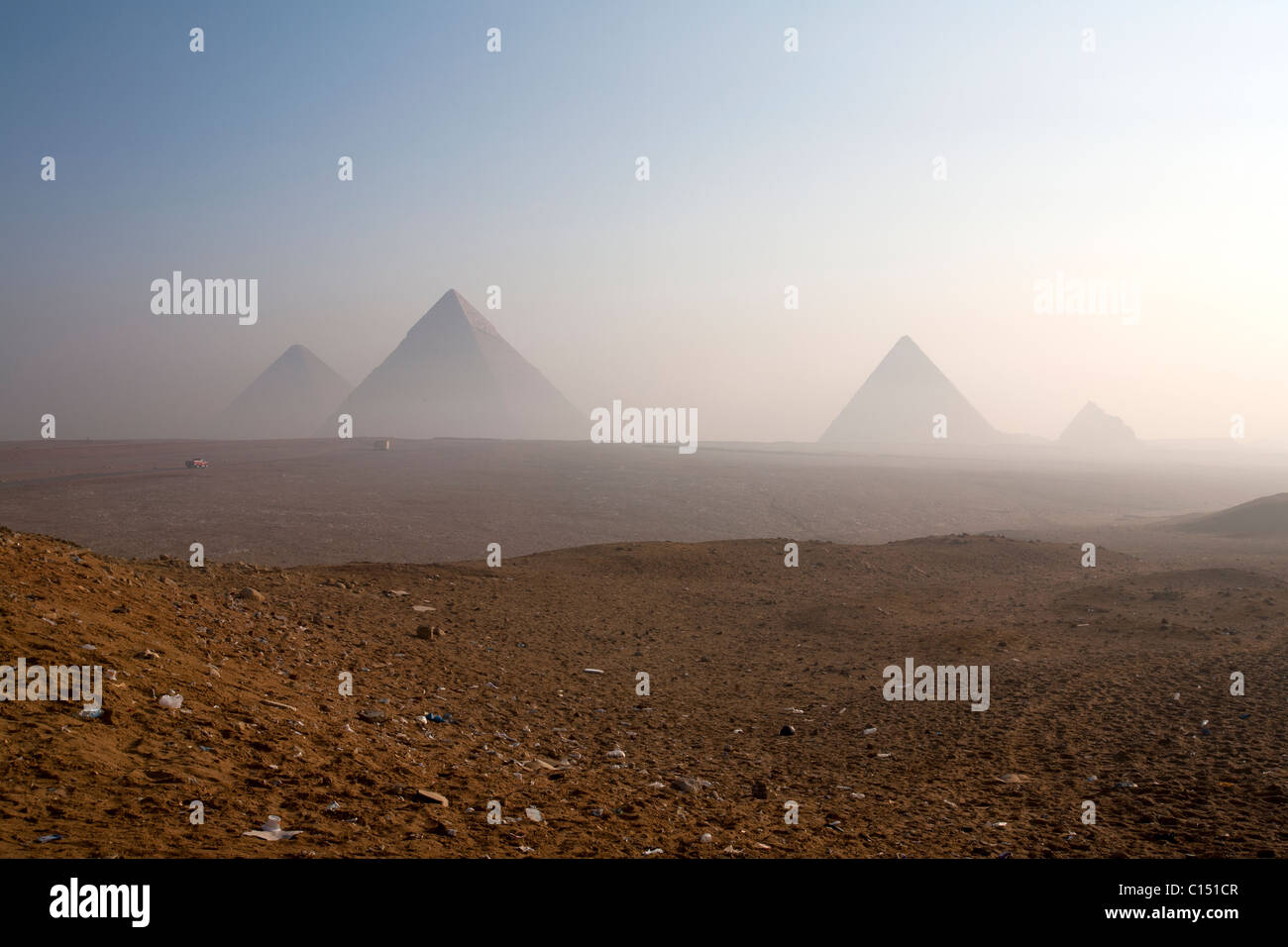 Smoke and haze from burning rubbish constantly cloak Giza's Pyramids as ...